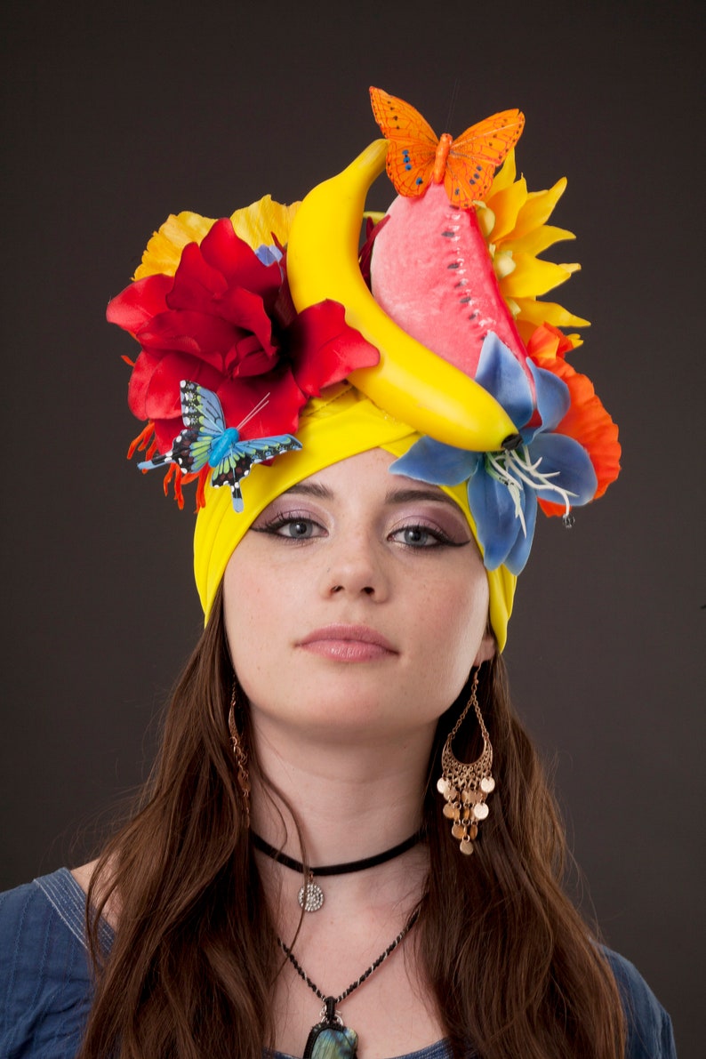 Flower and Fruit Burlesque Headdress - Etsy UK