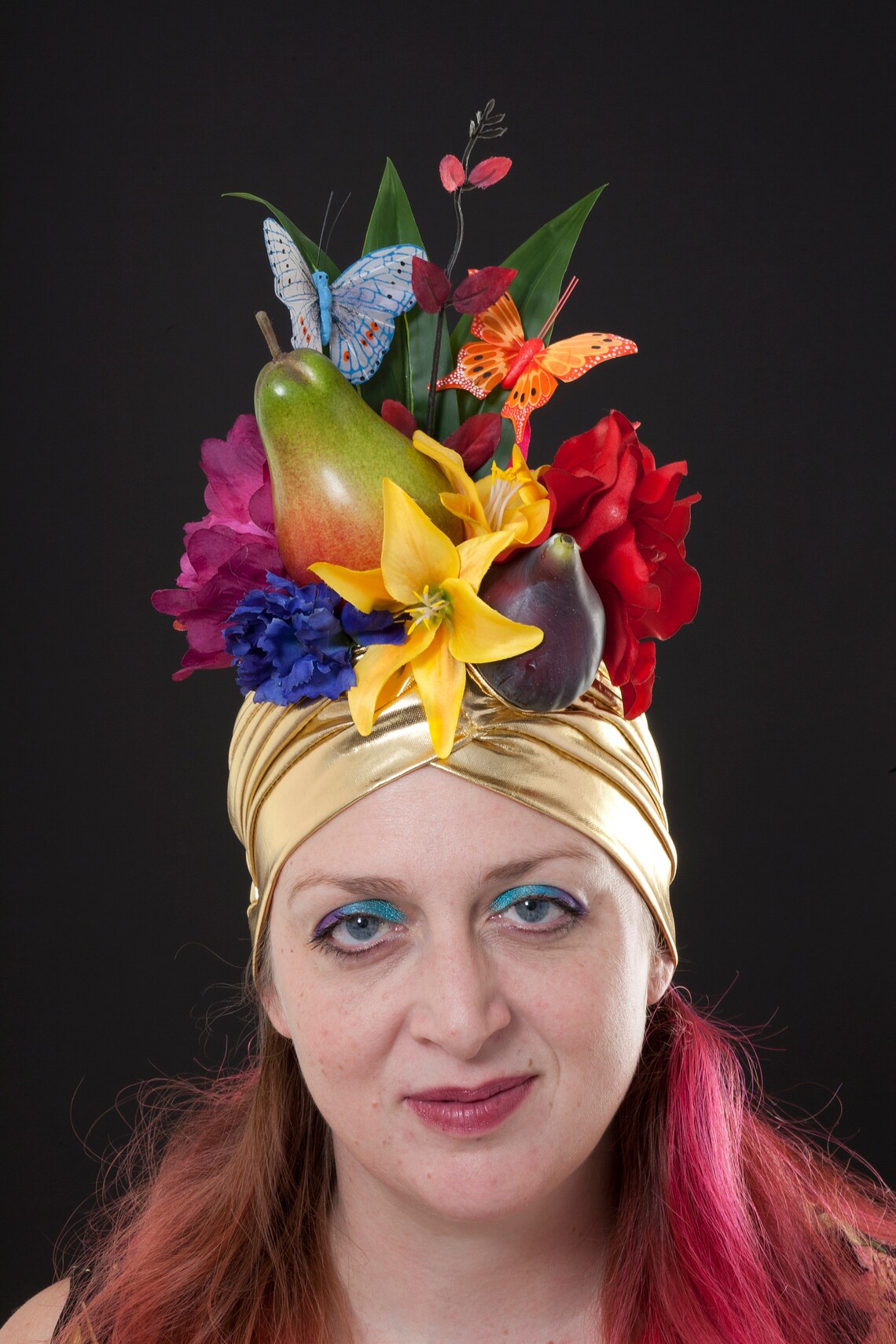 Flower and Fruit Burlesque Headdress | Etsy
