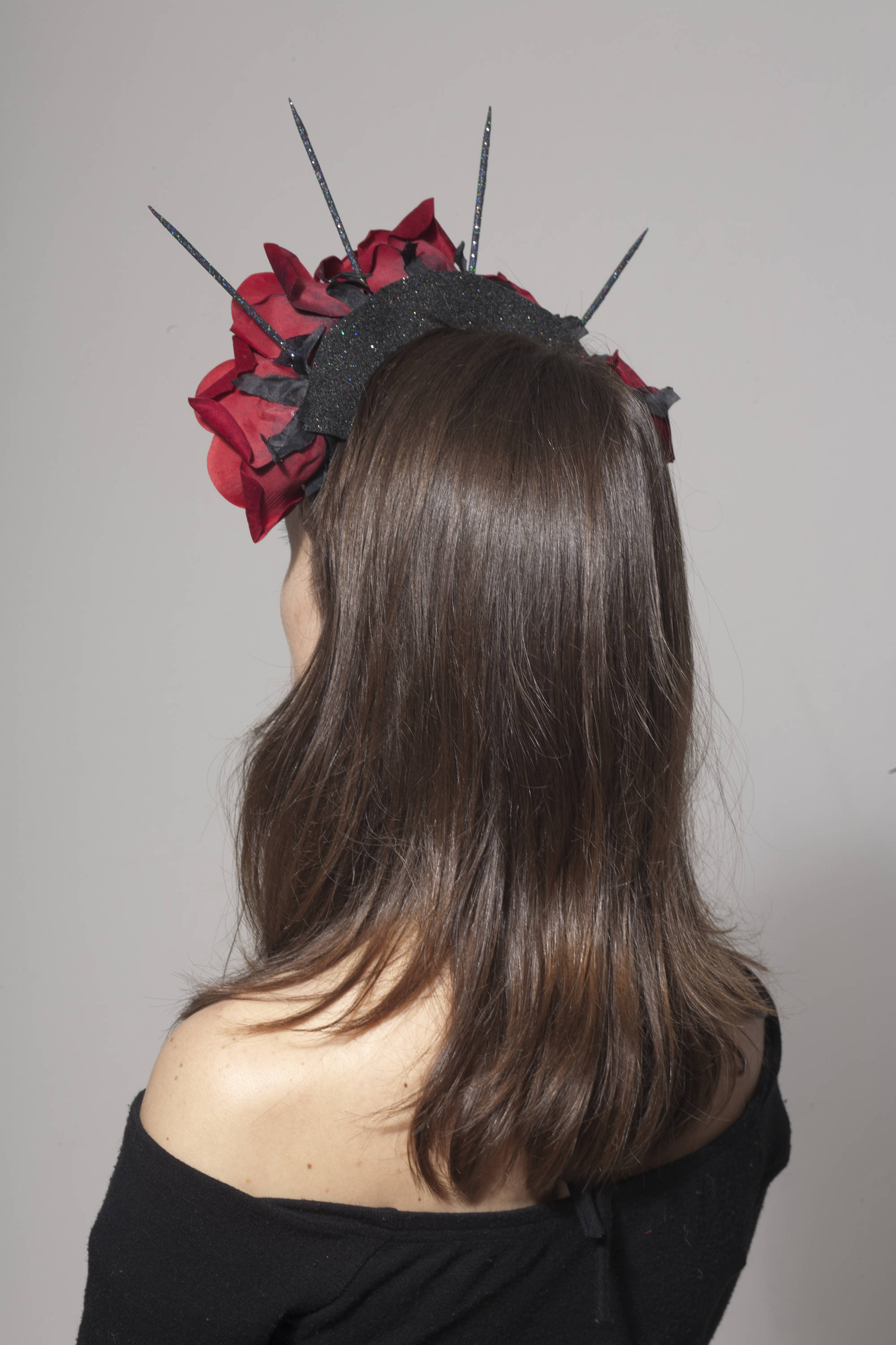 Gothic Vampire Queen Headdress Floral Crown With Red Roses | Etsy