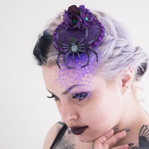 Purple Spider Elegant Halloween Fascinator - Etsy