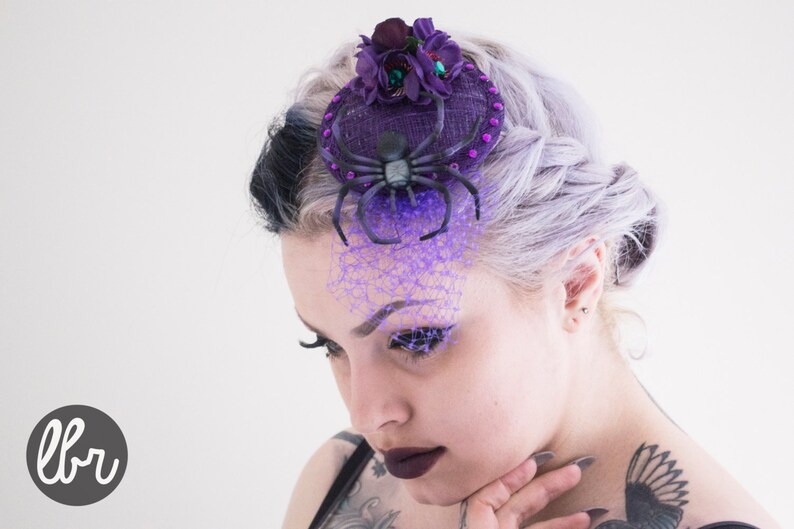 Purple Spider Elegant Halloween Fascinator - Etsy