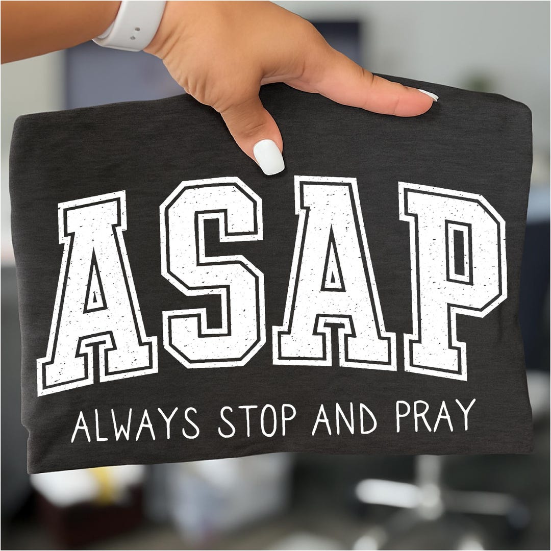 Retro Always Stop and Pray Christian PNG: Religious Design (digital ...