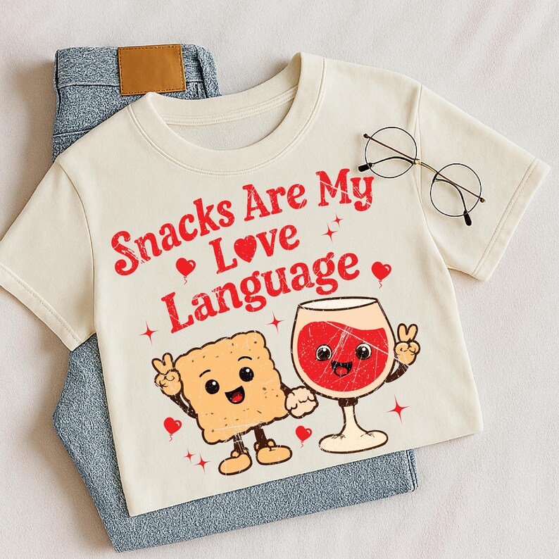Snacks Are My Love Language SVG: Funny Valentine Food Design (digital ...