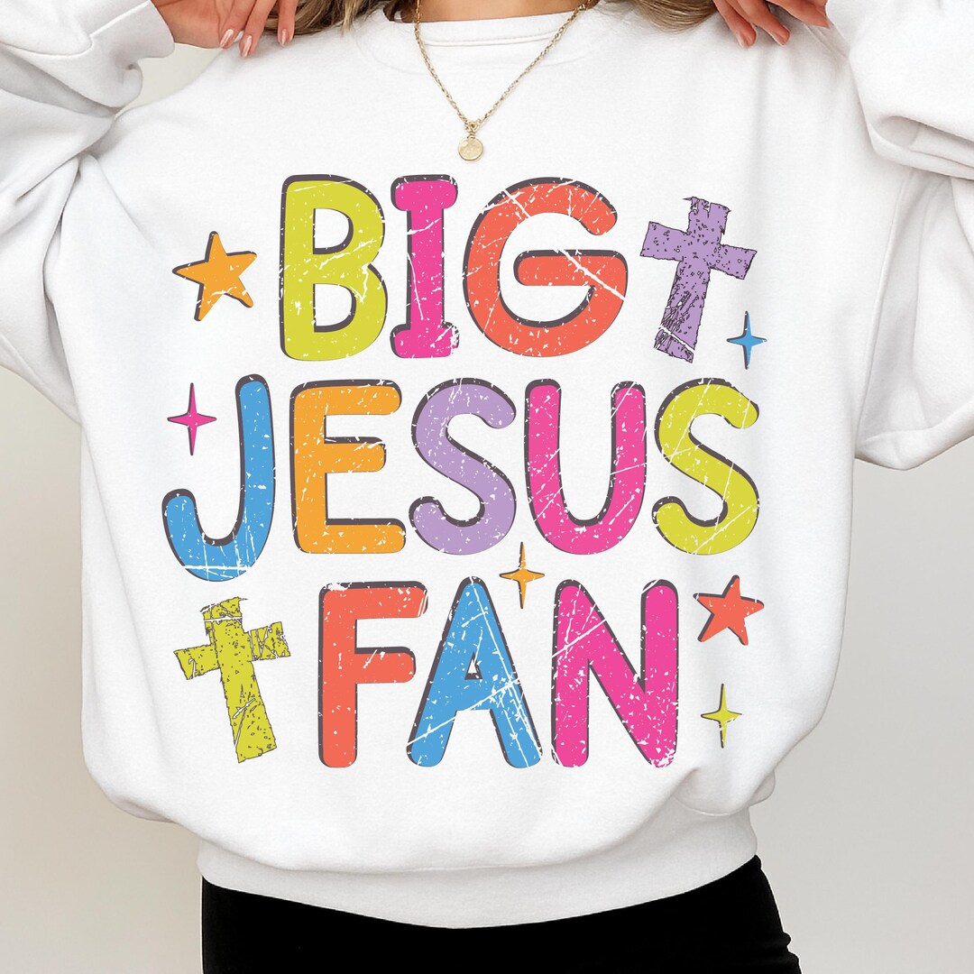 Big Jesus Fan PNG Christian Faith Shirt Design Digital Download - Etsy