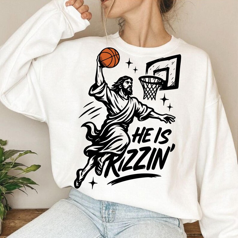 Jesus Basketball Meme SVG PNG Funny Christian Parody Design Digital ...