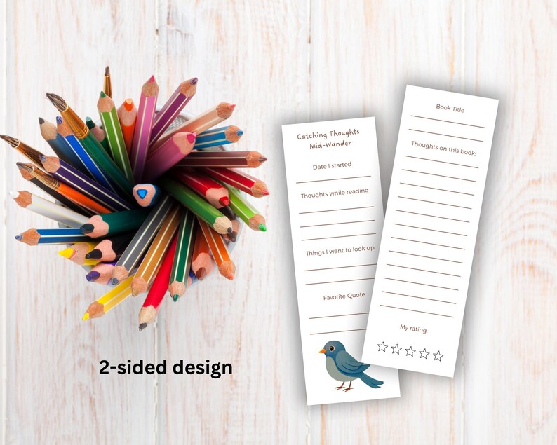 Printable Bookmarks | Write Your Thoughts While Reading | Digital ...
