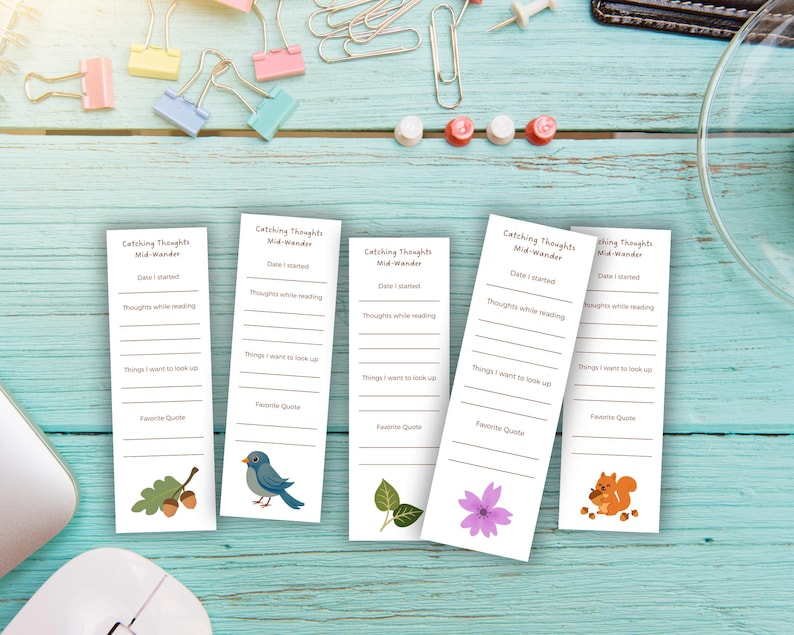 Printable Bookmarks | Write Your Thoughts While Reading | Digital ...