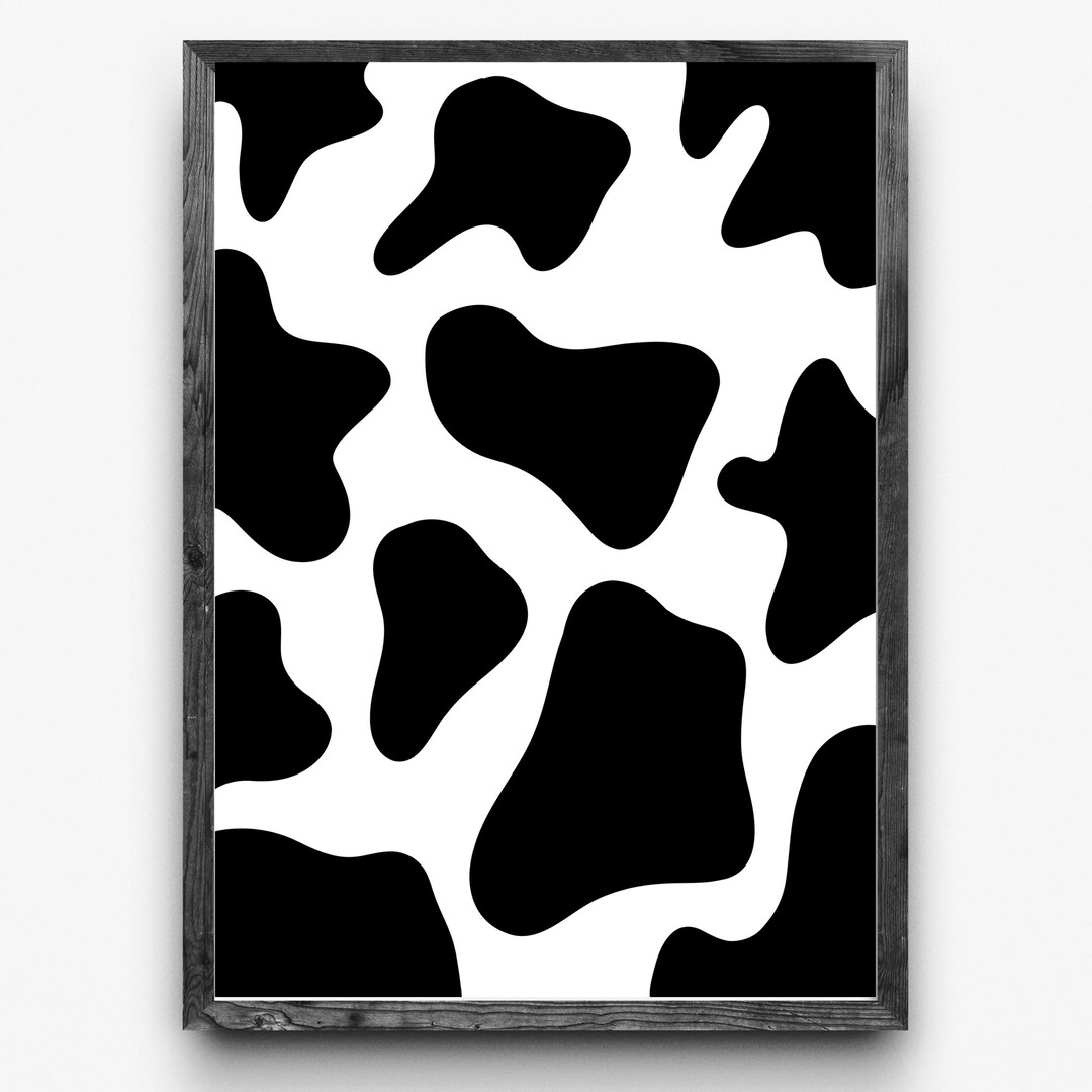 Minimalist Cow Print Poster: Trendy Animal Decor (digital Download) - Etsy