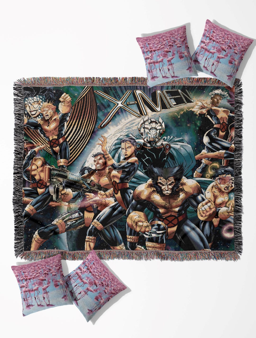 X-men Woven Blanket, Wolverine, Storm, Gambit Wall Tapestry - Etsy