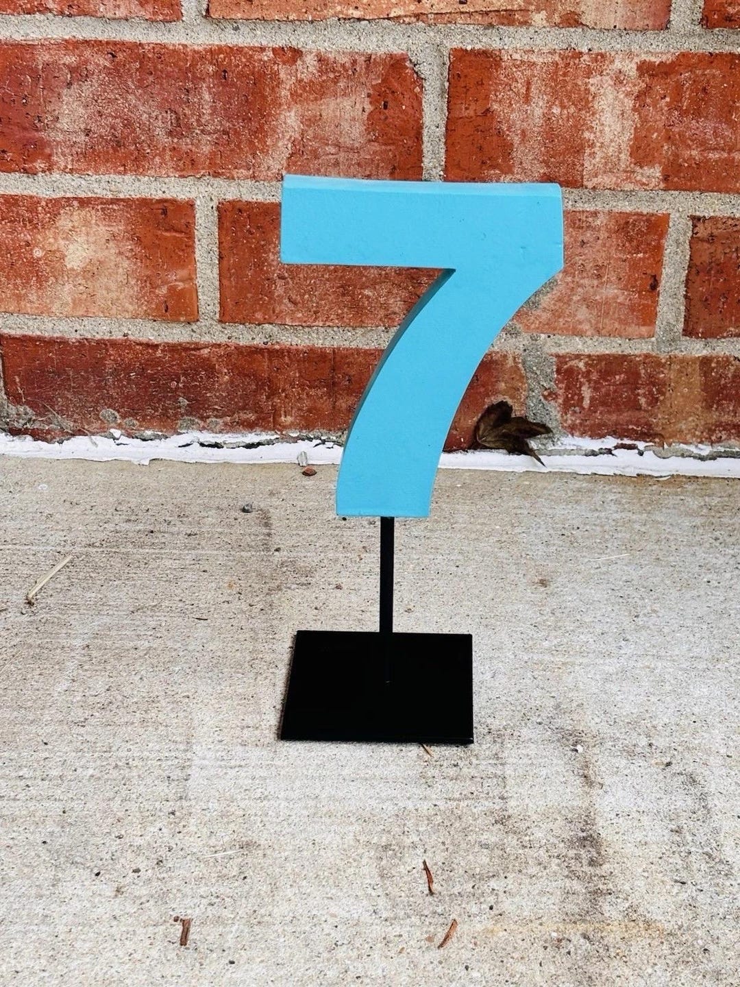 Lucky 7 Wood and Metal Desk Sculpture - Etsy