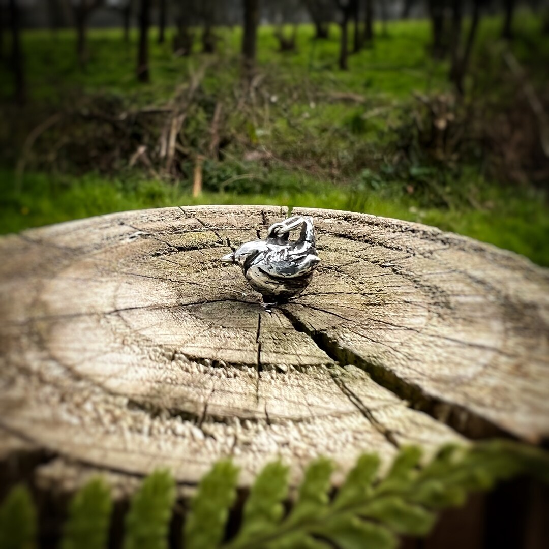 Sterling Silver Wren Charm: Florence Bird Jewelry - Etsy