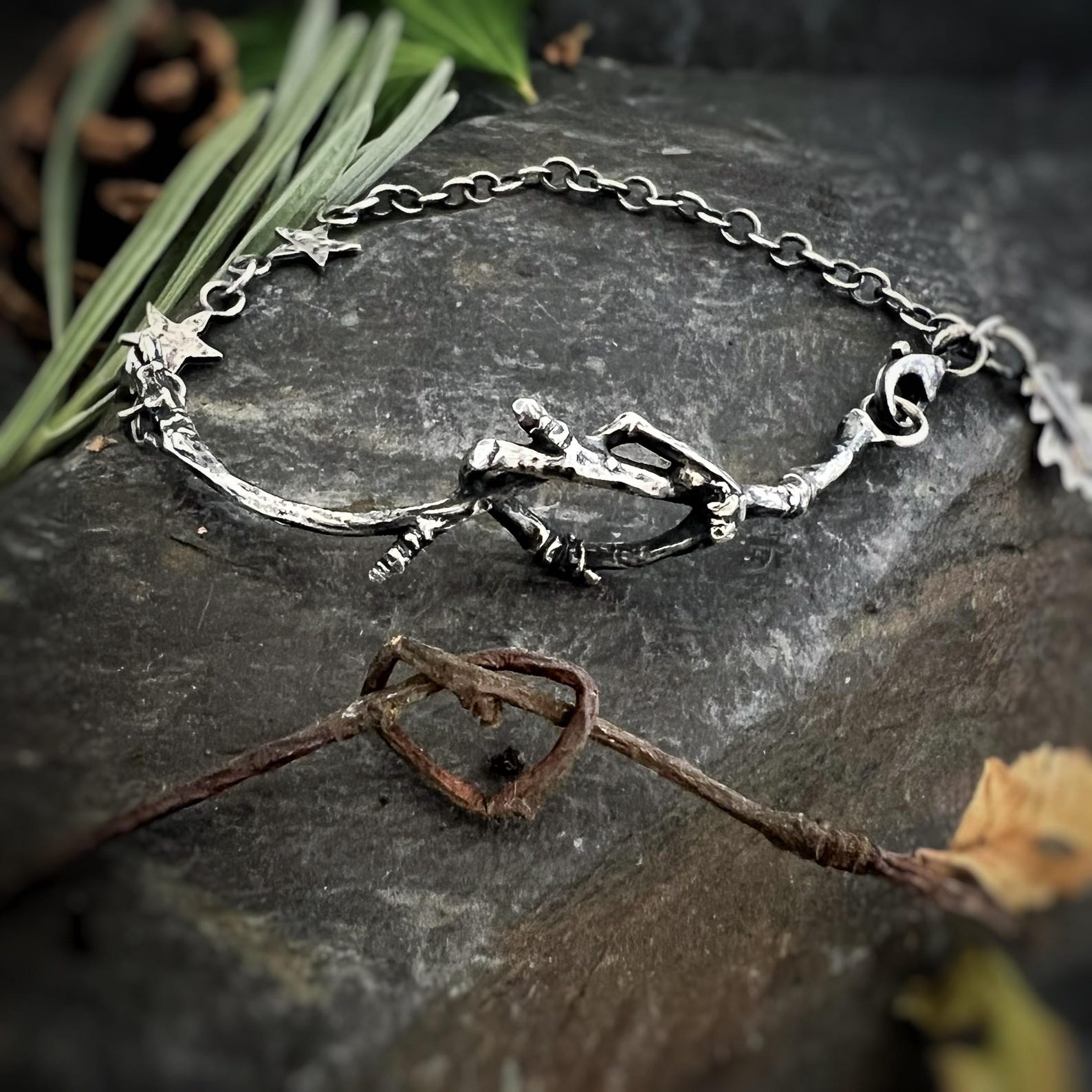 Silver Birch Tree Twig Bracelet - ‘freya’ Sacred Knot - Etsy
