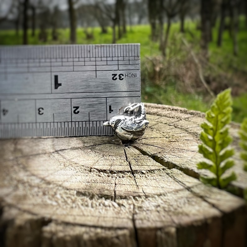 Sterling Silver Wren Charm: Florence Bird Jewelry - Etsy