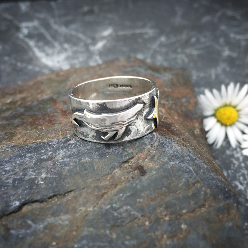 Silver Whale Ring, Stars, Humpback Whale, Whales, Handmade Sterling ...