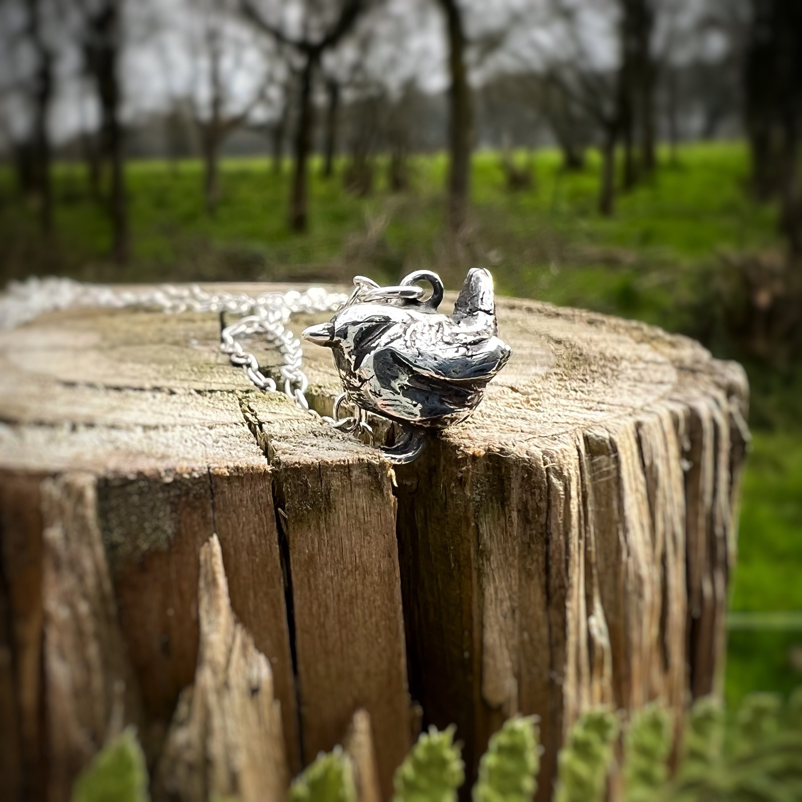 Sterling Silver Wren Charm: Florence Bird Jewelry - Etsy