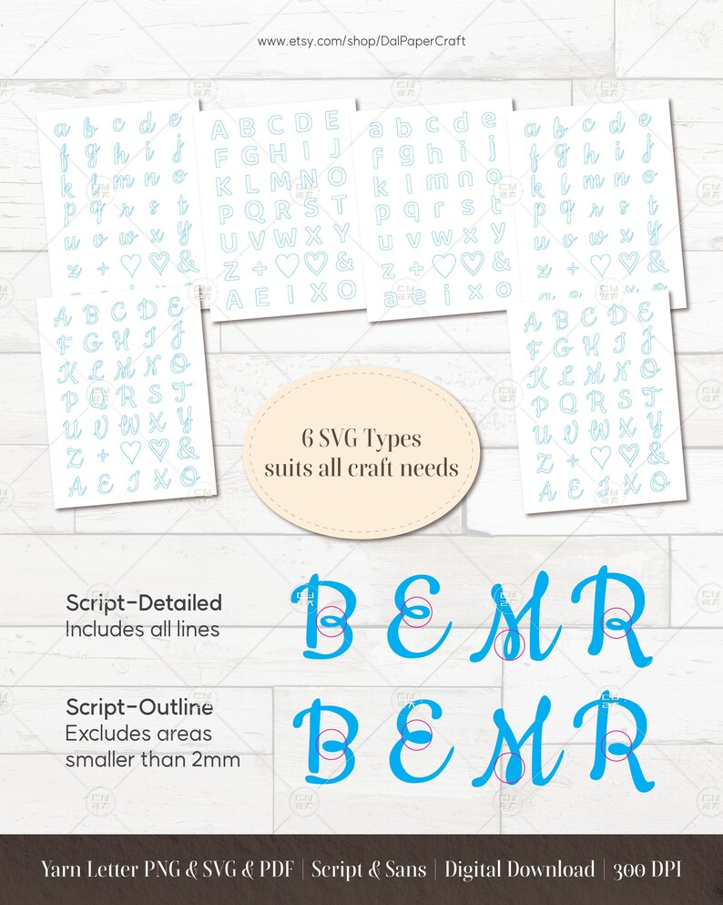 Faux Yarn Alphabet PNG SVG | Knitted Letters Clipart | Cozy Script ...