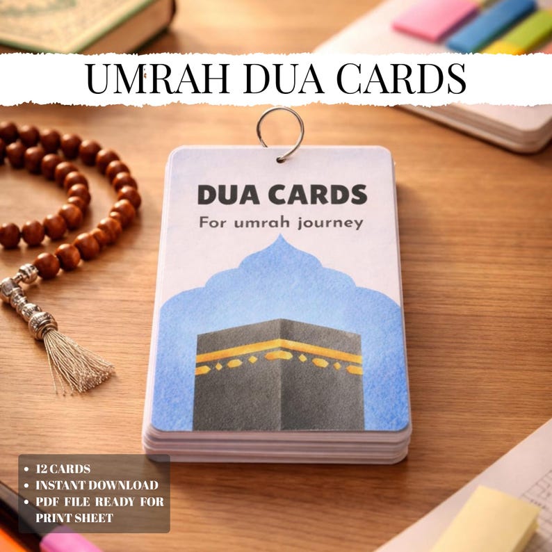 Umrah Dua Flashcards, Printable Islamic Pilgrimage Cards (digital ...