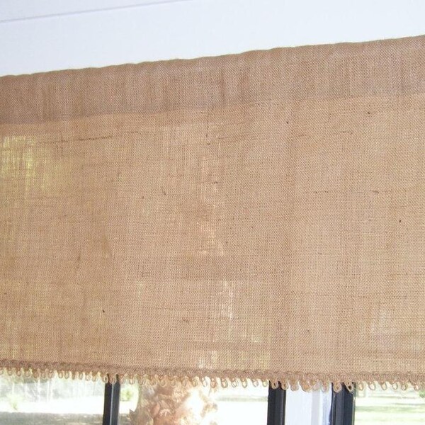 Gray Burlap Valance - Etsy