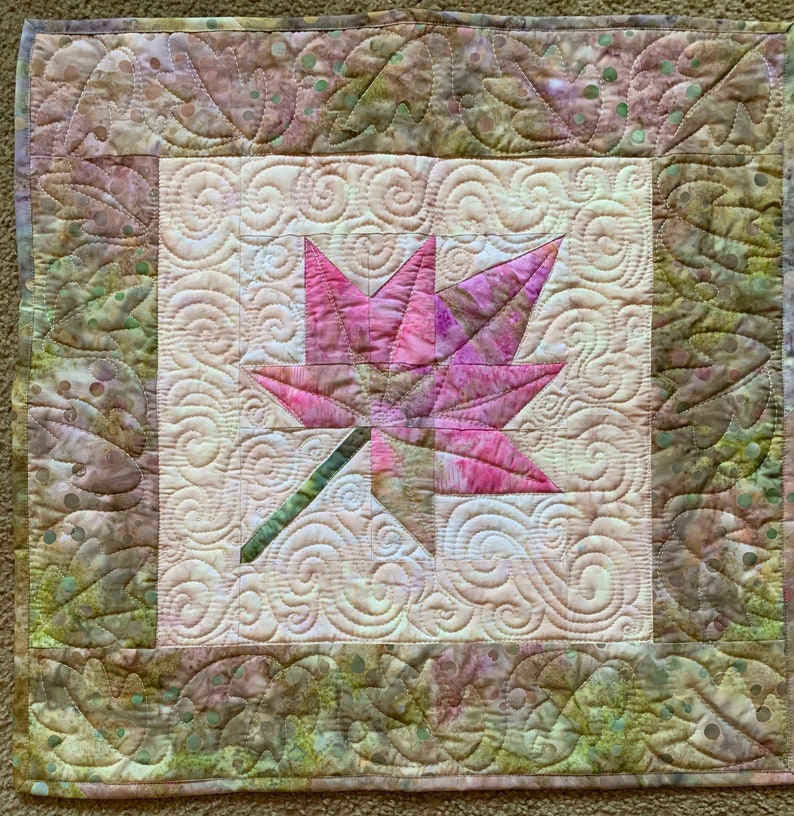 Batik Maple Leaf Quilted Table Topper - Etsy