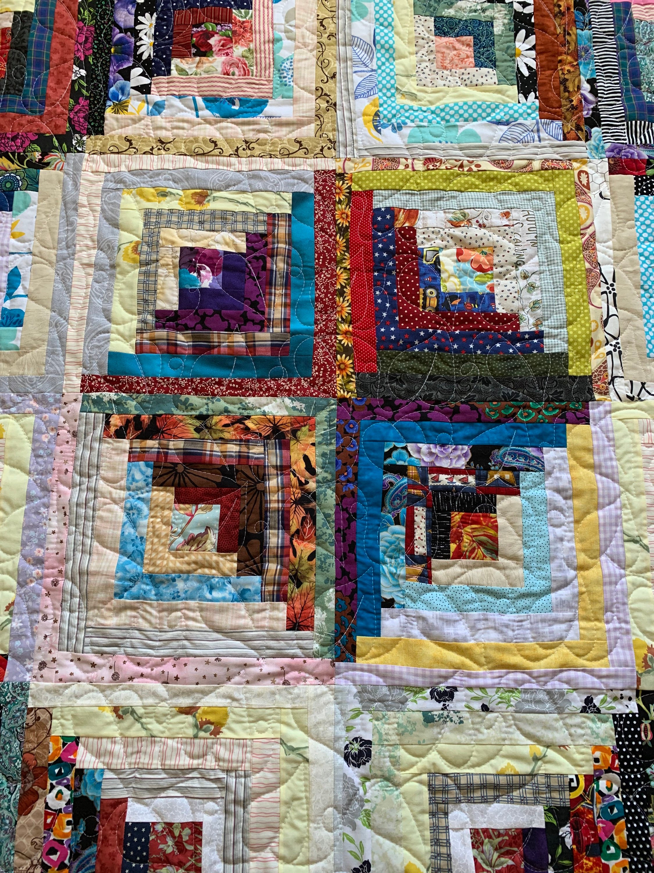 Colorful Cabin Quilted Throw - Etsy