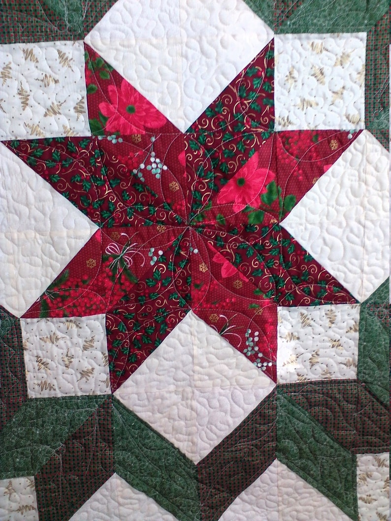 Christmas Star Quilt - Etsy