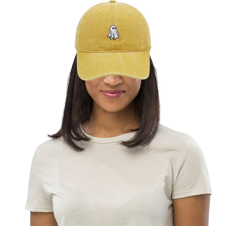 Ghost Hat Halloween Costumes Embroidered Vintage Cap Spooky Season Boo ...