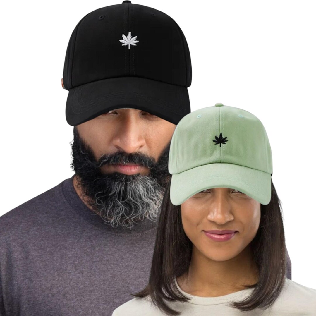 Weed Lover Hat Stoner Embroidered Baseball Cap Marijuana Cannabis Green ...