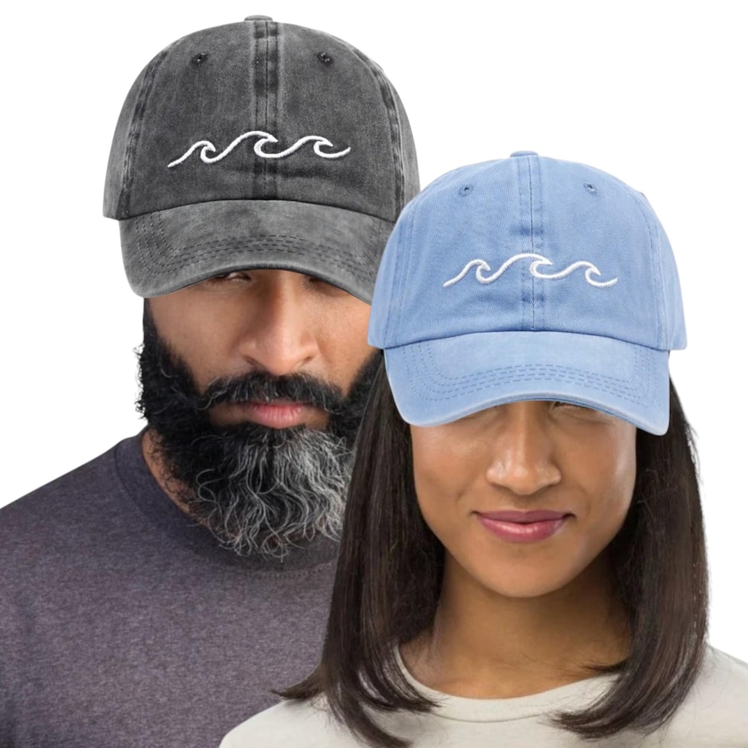 Ocean Sea Wave Embroidered Baseball Cap Beach Vacation Bachelorette ...
