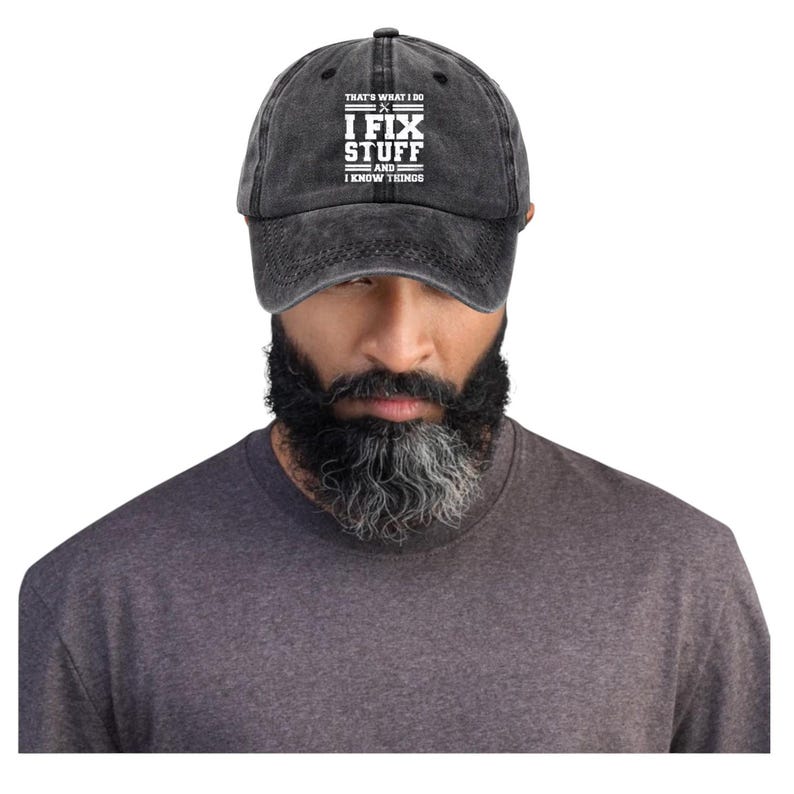 I Fix Stuff and Know Things Dad Hat Print Baseball Cap Humor Mechanic ...