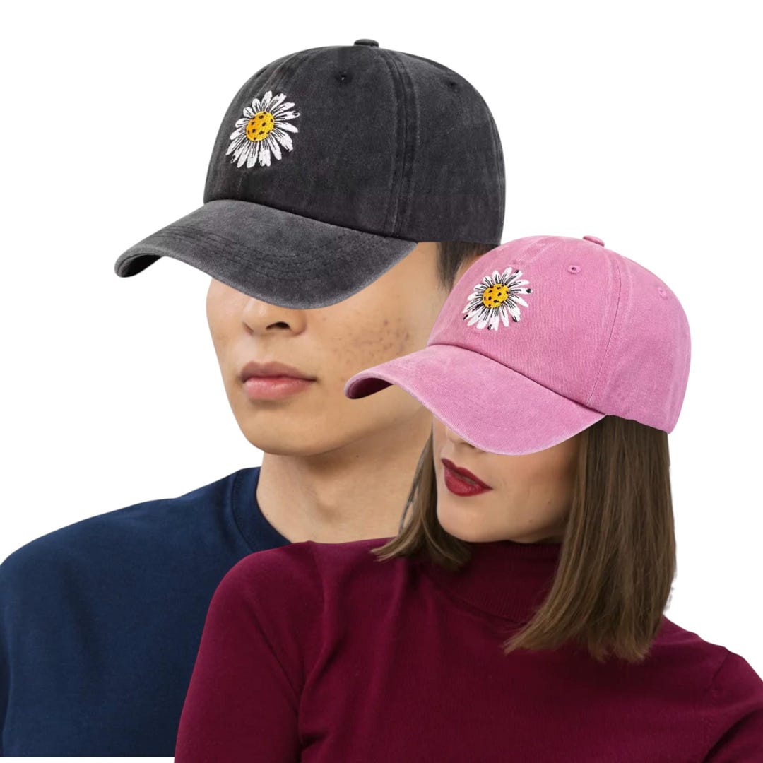Floral Flower Gardening Hat Sunflower Embroidered Daisy Design Vintage ...
