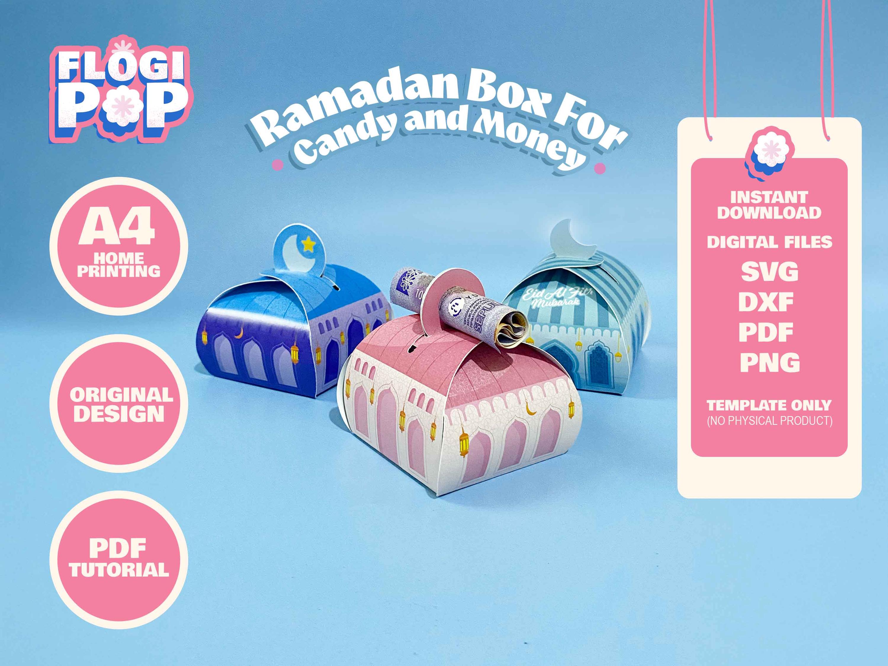 3 Printable Ramadan Kids Candy & Money Gift Box, Eidi Gift Box, Eid ...