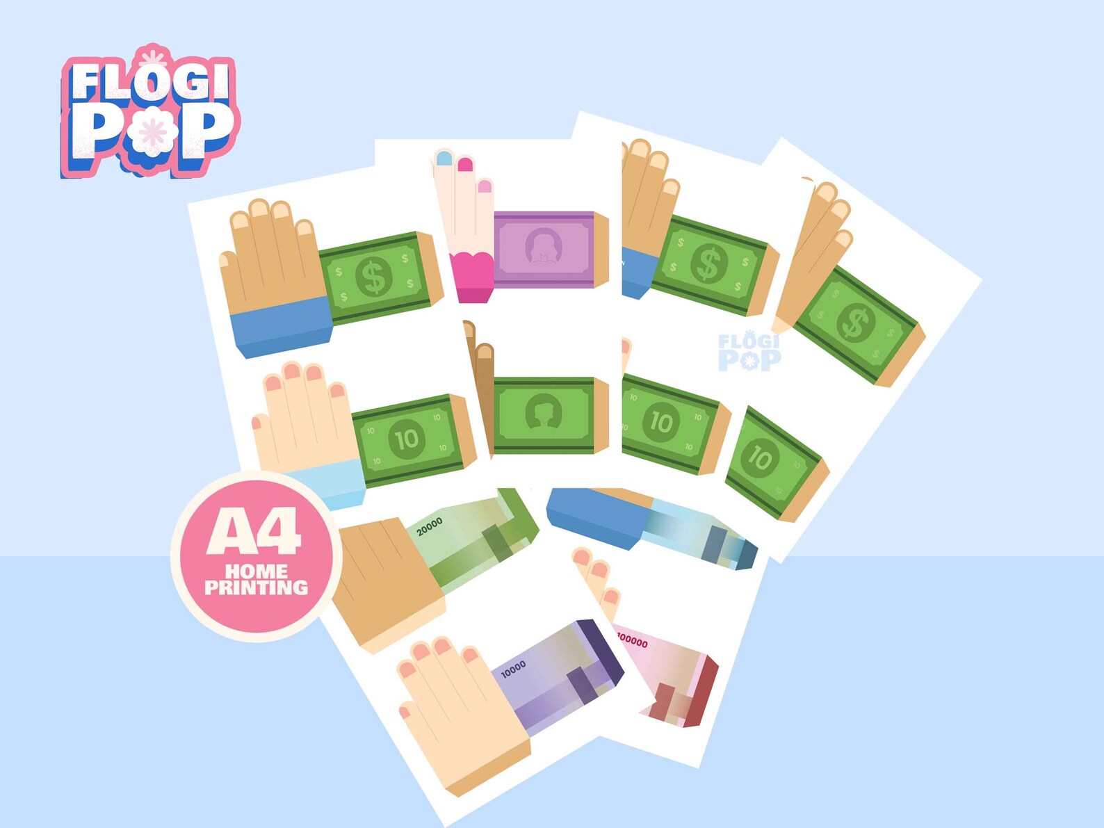 Hand Holding Money Envelope Template, Eidi Money Holder for Kids ...