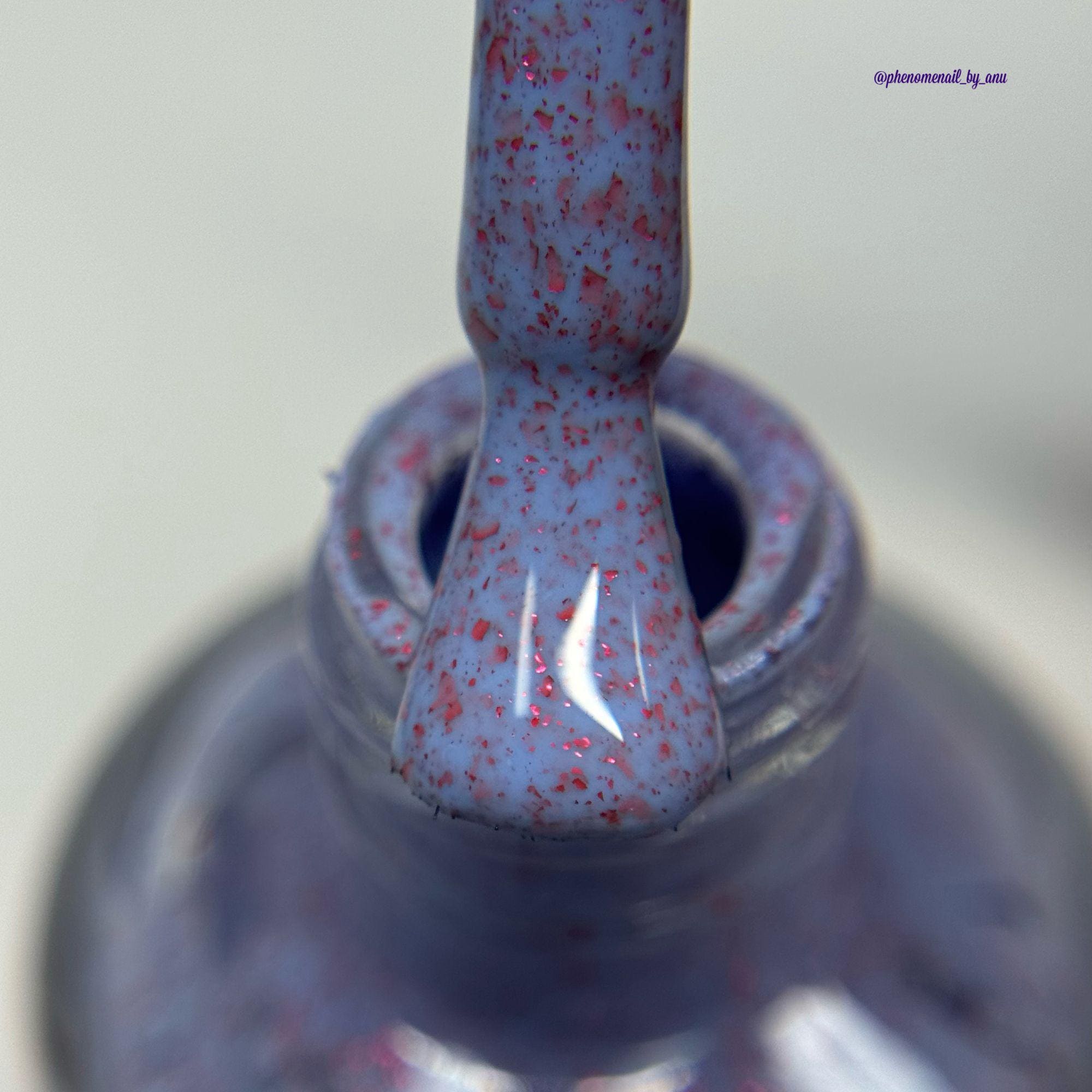Periwinkle Blue Crelly Nail Polish Red Flakes, Violet Glow - Twinkle ...
