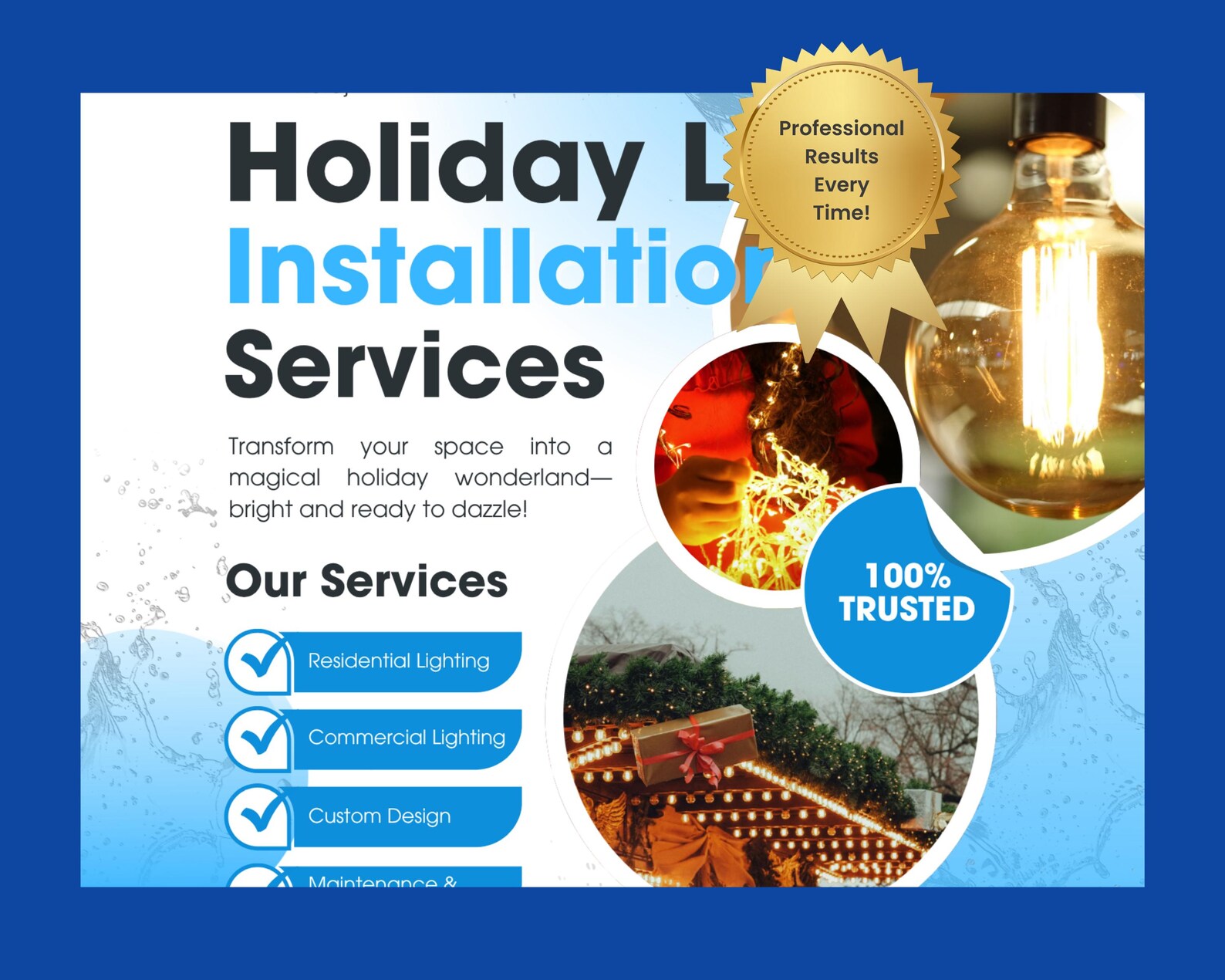 Holiday Light Installation Business Templates | Editable Forms & Flyers ...