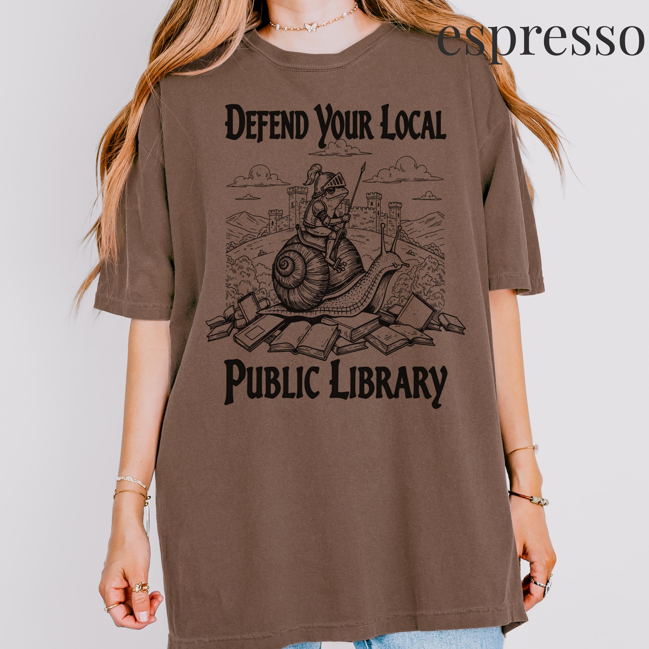 Defend Your Local Library Shirt -public Library Advocacy Tee - Frog ...