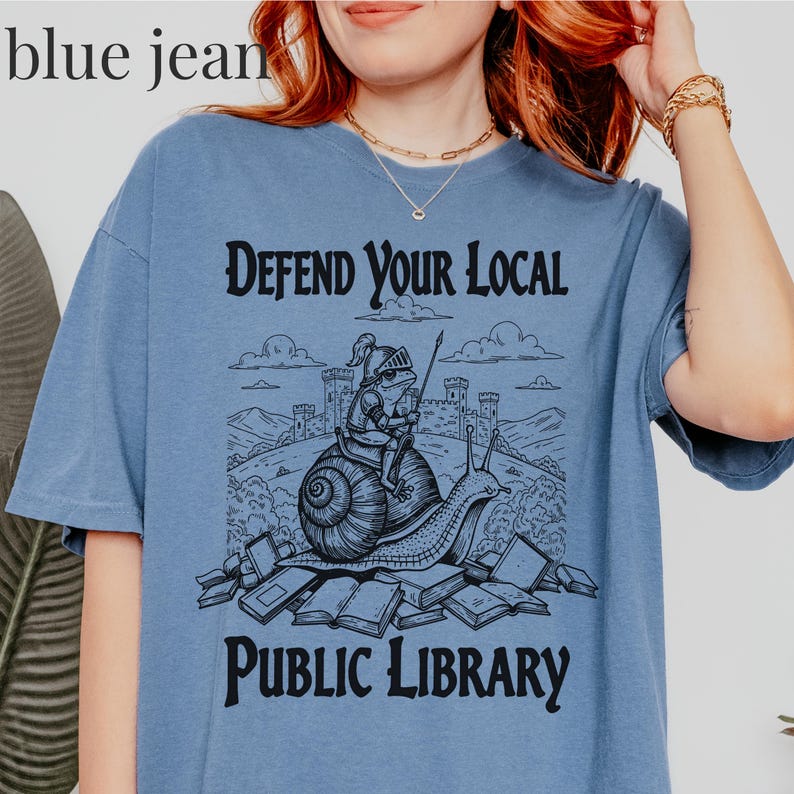 Defend Your Local Library Shirt -public Library Advocacy Tee - Frog ...