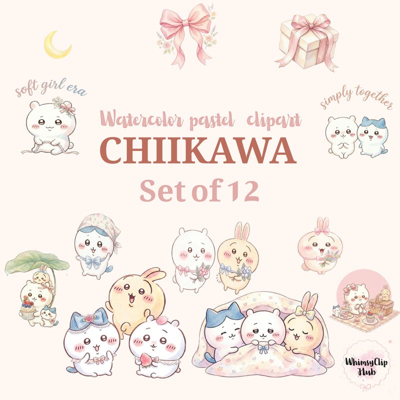 Chiikawa Stickers Png - Etsy