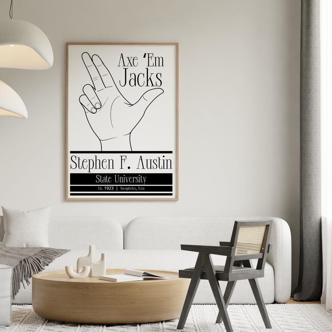 SFA Lumberjack Hand Sign SVG: Stephen F. Austin, Axe 'em Jacks (digital ...