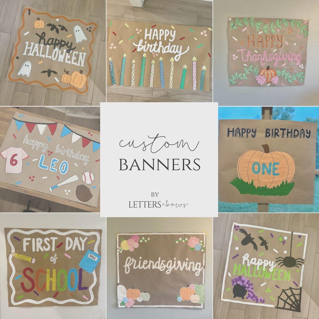Custom Hand Painted Banner Designs, Banners for All Occasions, Birthday ...