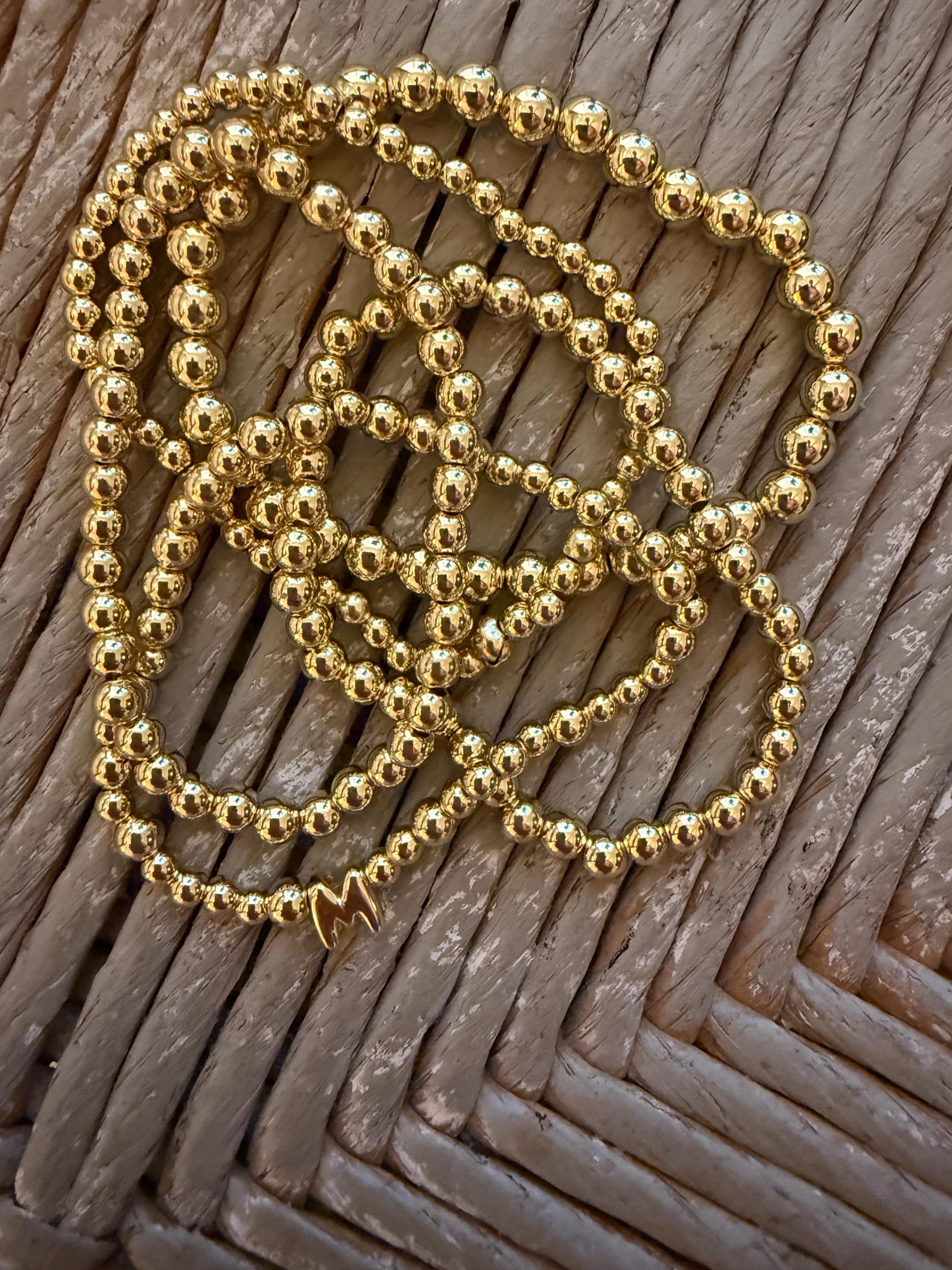 Gold Stack Beaded Bracelets - Etsy