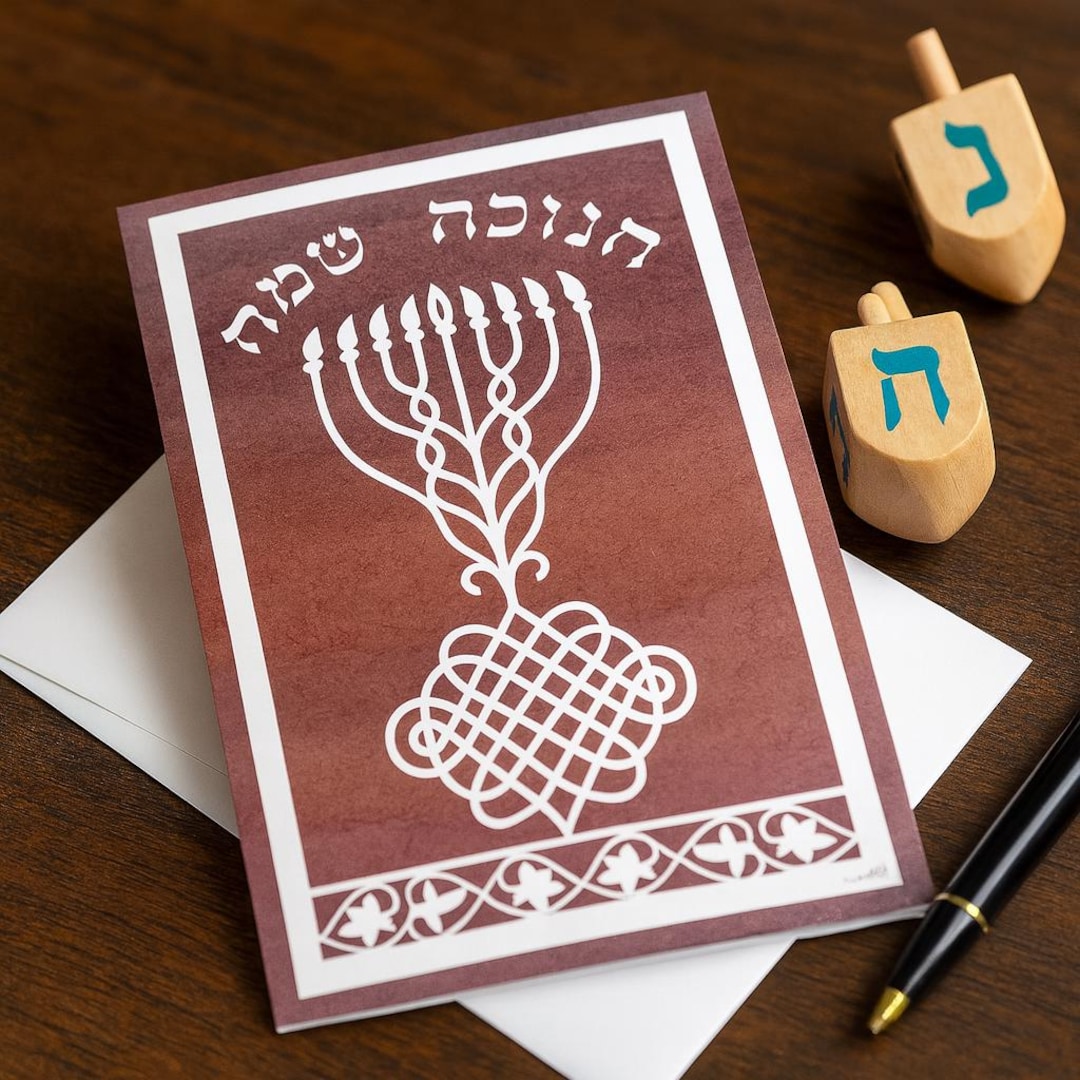 Papercut Printable Chanukah Card, PDF Download, Digital File - Etsy