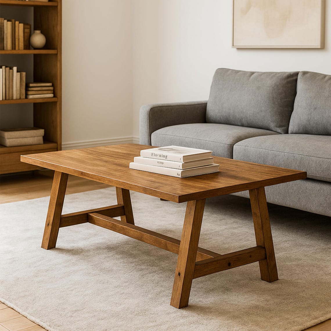 Solid Wood Coffee Table Minimalist Wooden Table, Handmade Furniture - Etsy