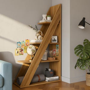 Wooden Ladder Shelf, Modern A-frame Bookshelf, Rustic Display Rack - Etsy