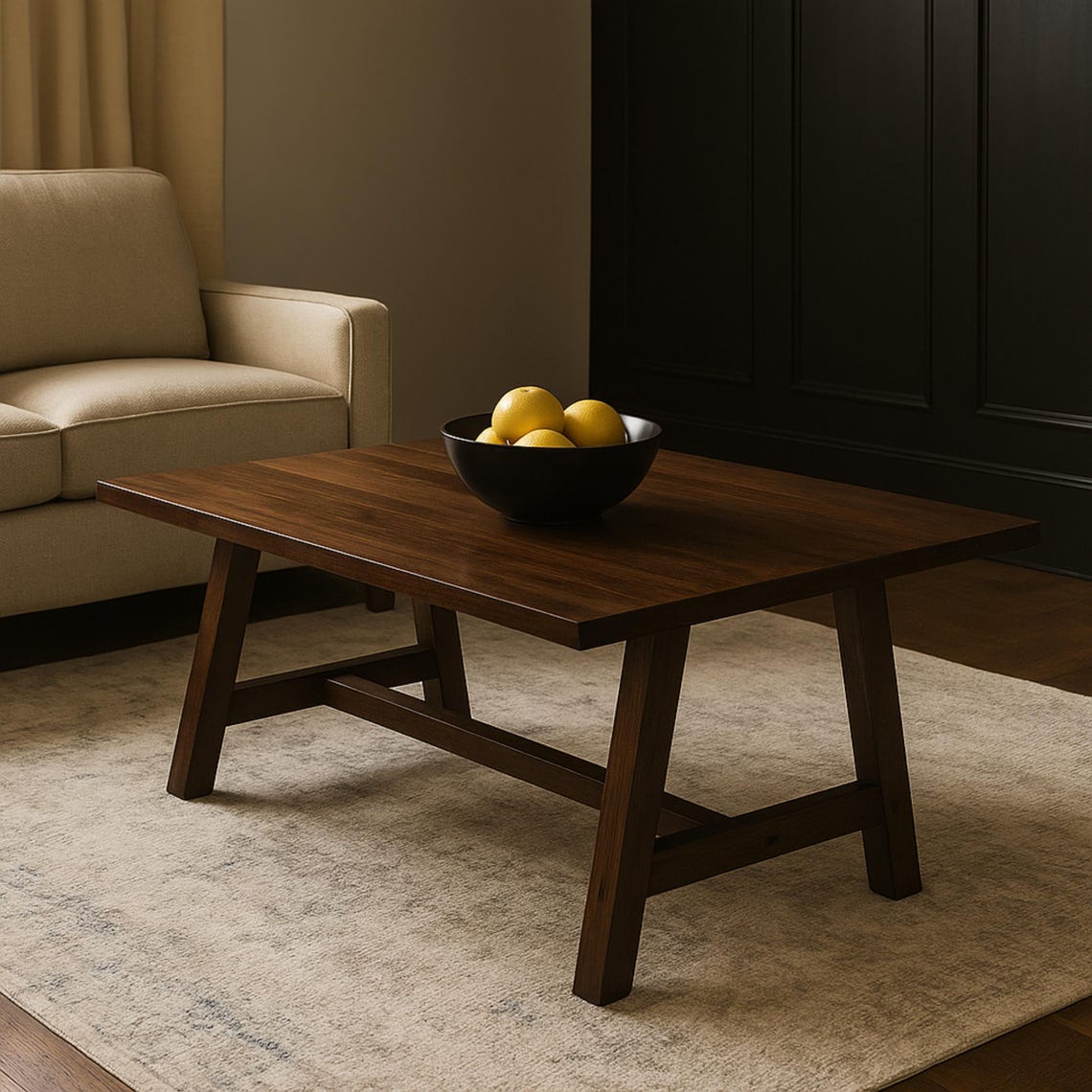 Solid Wood Coffee Table Minimalist Wooden Table, Handmade Furniture - Etsy