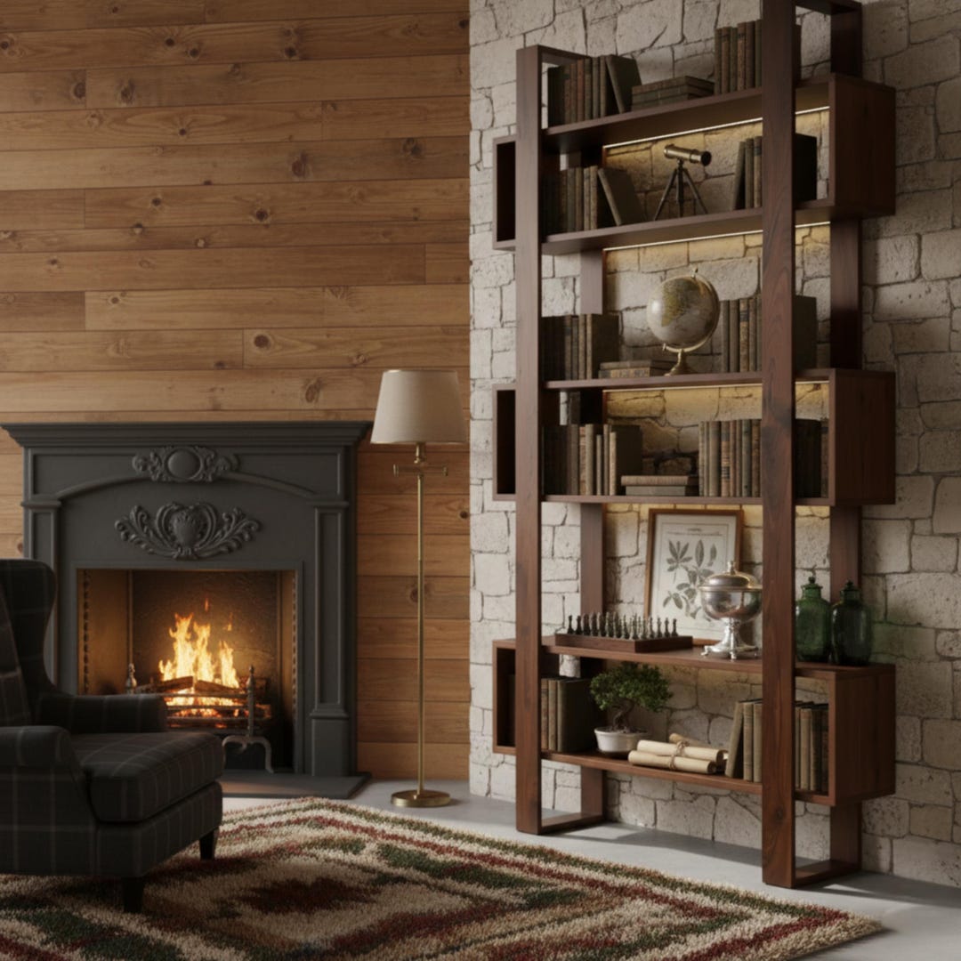 Handcrafted Wooden Shelf – Rustic Wall Storage, Open Display Unit for ...