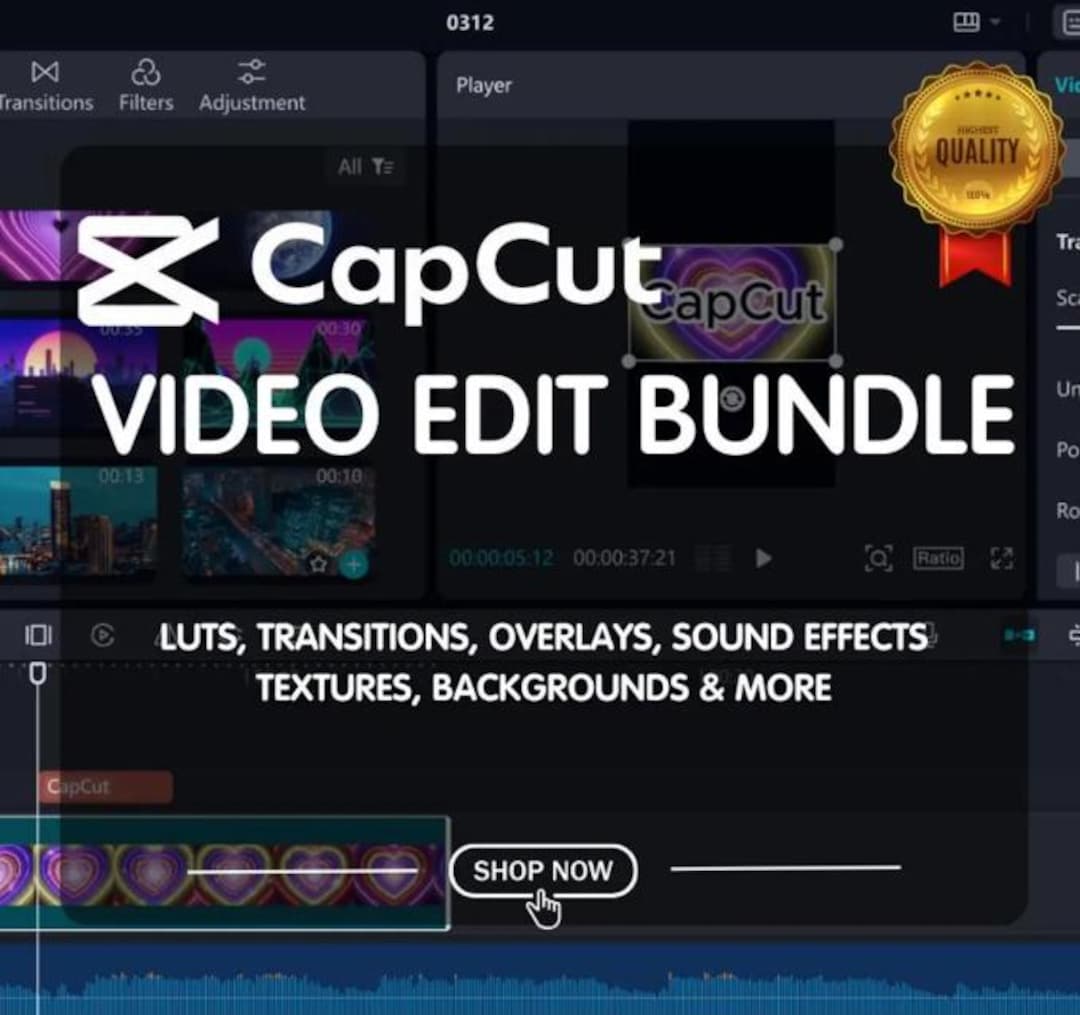 Capcut Ultimate Editing Bundle – Overlays, Transitions, Luts and SFX ...