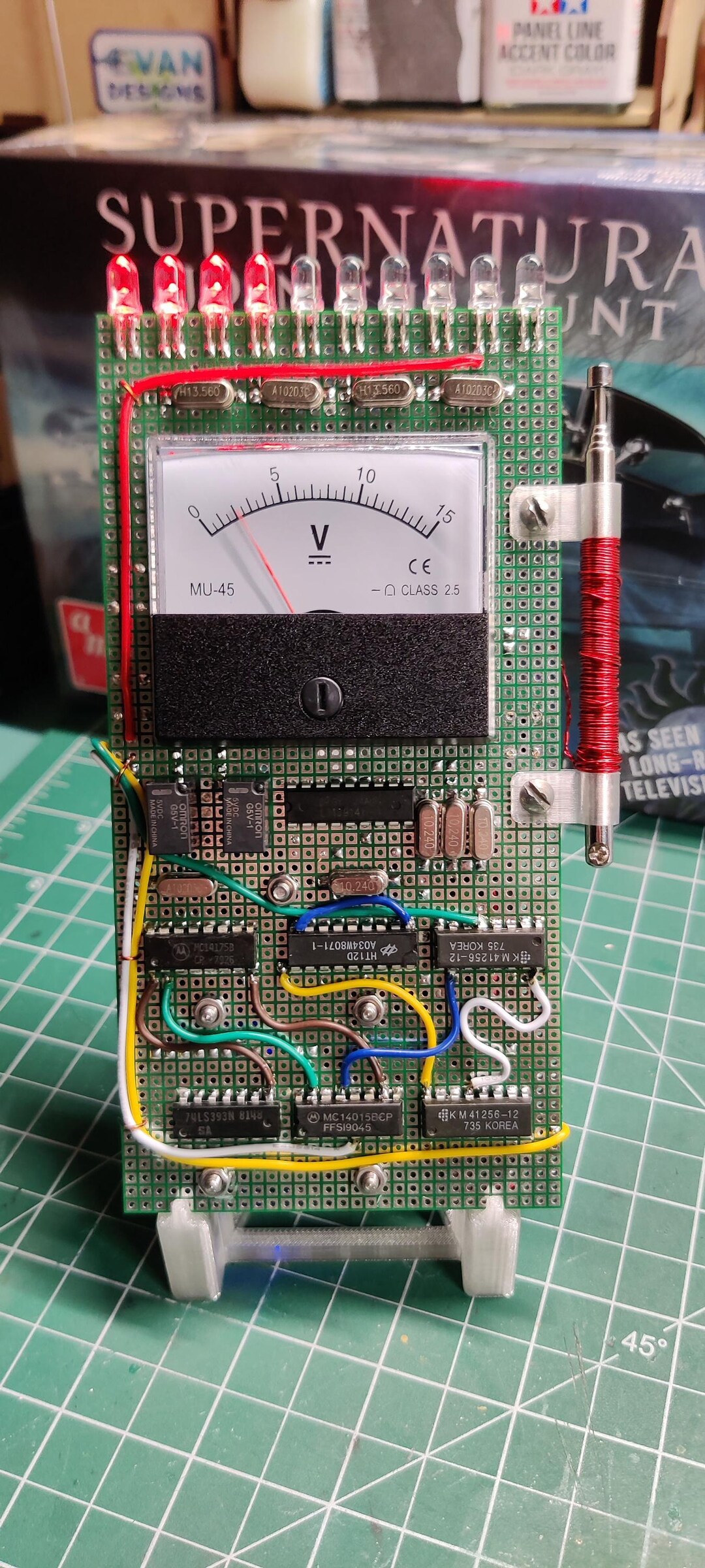 Supernatural 10 LED EMF Meter Replica/prop - Assembled (updated Version ...