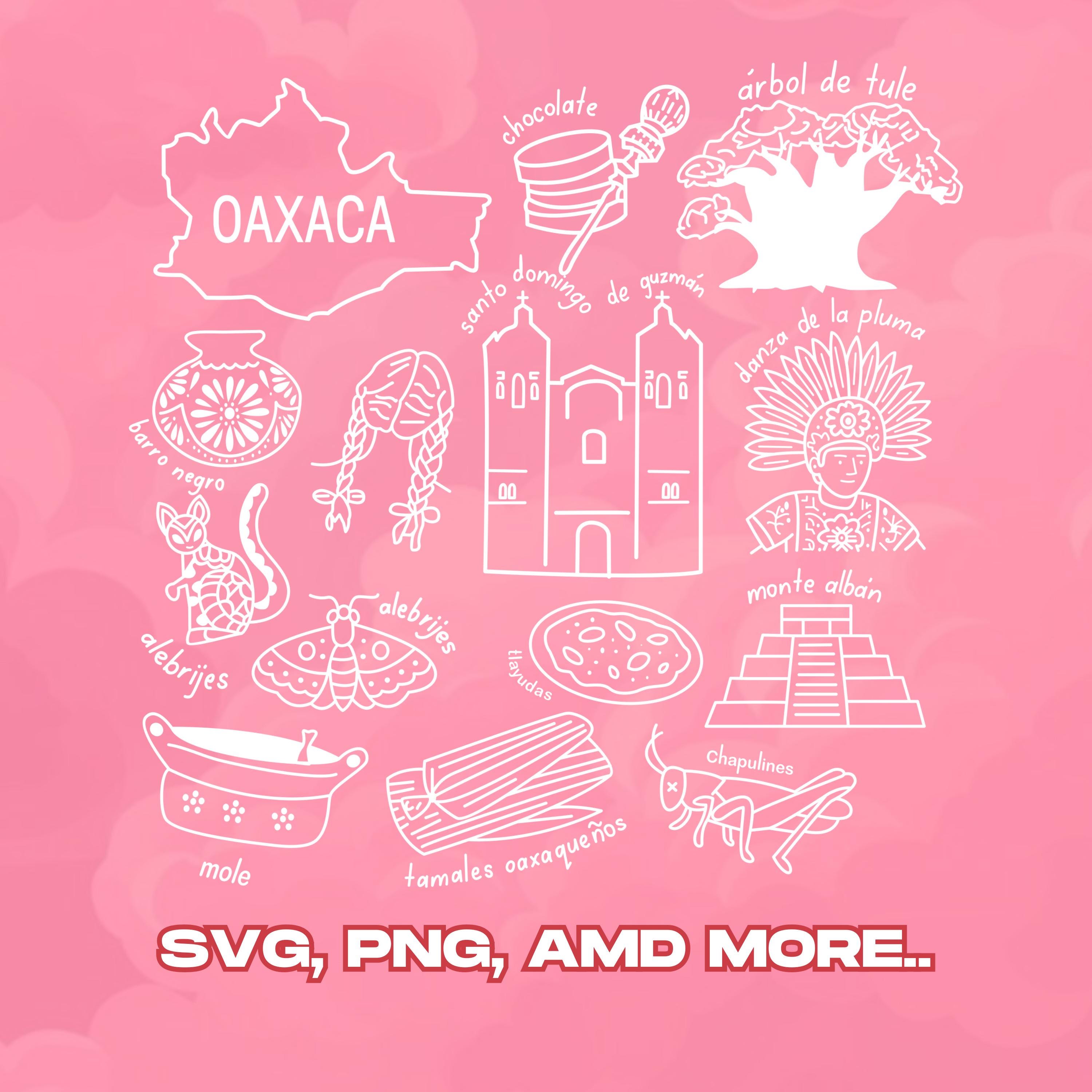 Oaxaca Mexico SVG PNG, Cultural Icons Clipart Ddsign | Alebrijes, Monte ...