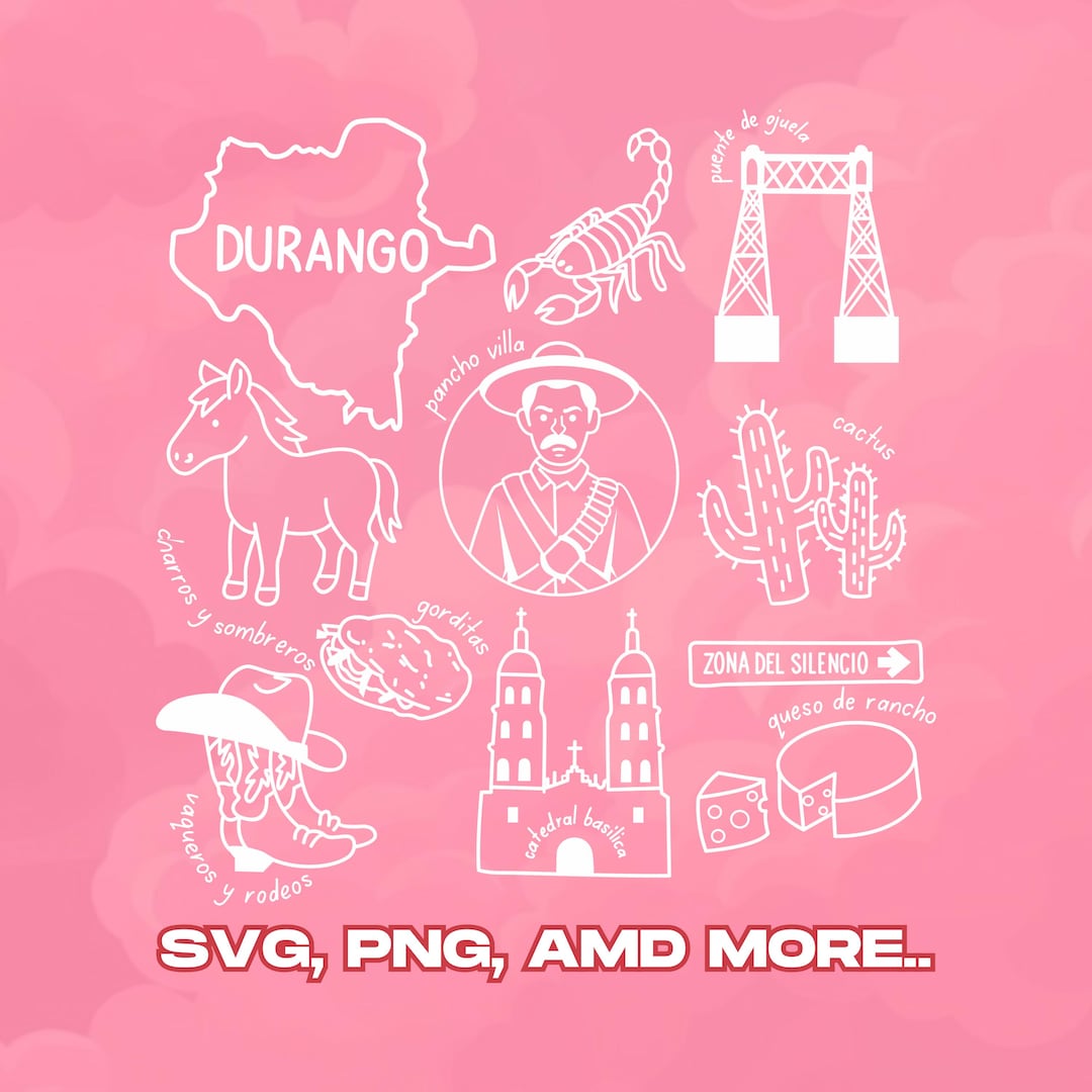 Durango Mexico SVG PNG, Cultural Clipart Design | Pancho Villa ...