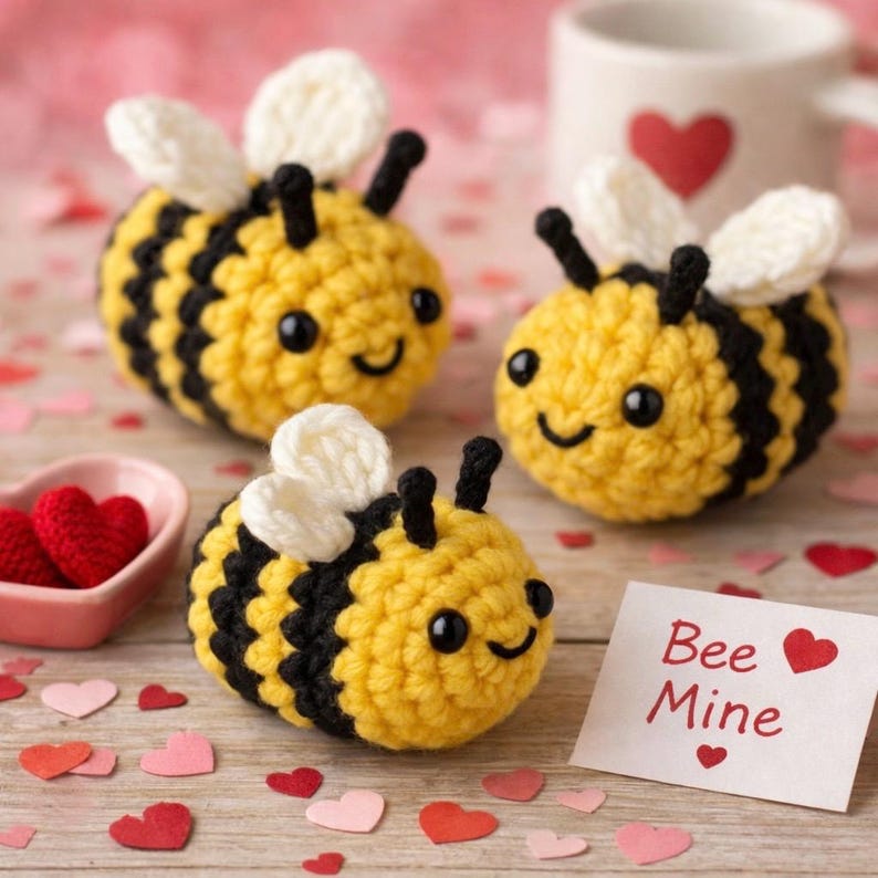 Crochet Bumblebee Amigurumi Pattern Bee Mine Valentine S Day Crochet